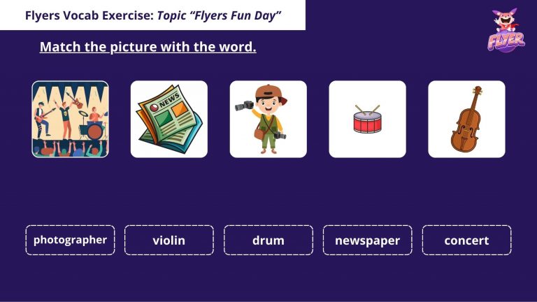 A2 Flyers Cambridge Vocabulary List: The most common 10 topics